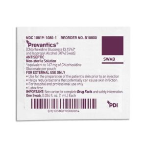 Prevantics Swab – Antiseptic Skin Prep with Chlorhexidine